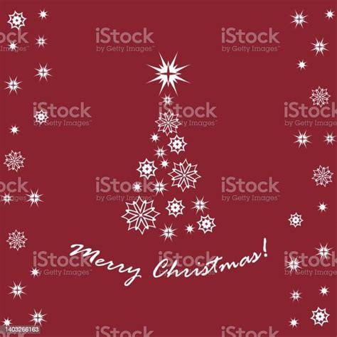 손으로 쓴 서예와 눈송이의 흰색 크리스마스 트리가있는 크리스마스 일러스트 레이 션 겨울에 대한 스톡 벡터 아트 및 기타 이미지 겨울 계절 공휴일 Istock