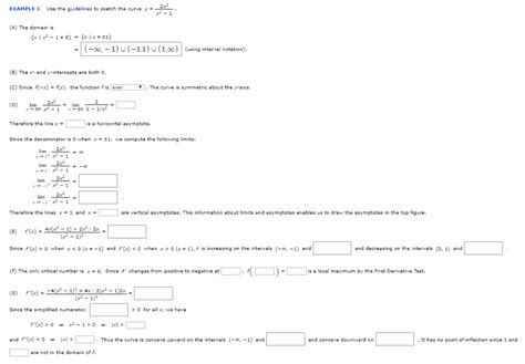 Use The Guidelines To Sketch The Curve Y