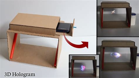 Diy Simple Hologram Projector Make 3d Hologram With Cardboard In