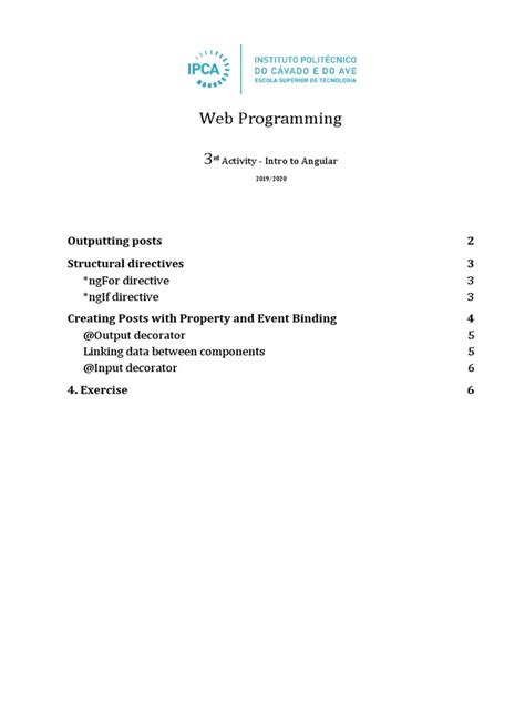 Lesson 3 Angular 1920 Pdf Java Script Computer Science