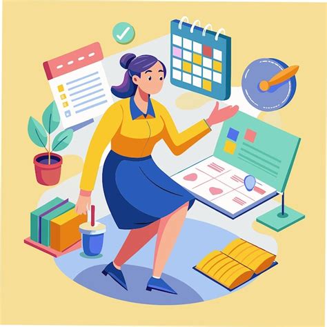 Premium Photo Young Woman Jane With Tasks On Paper Sheets Planning Schedule To Finish Task On