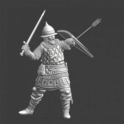 3d Printable Medieval Kievan Rus Warrior In Battle By Northern Crusades