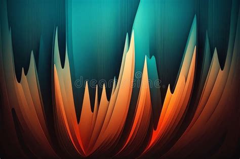 Abstract Blue And Orange Color Background Colored Background Generative Ai Stock Illustration