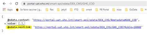 use the odata api