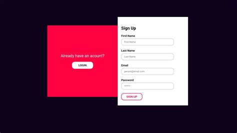 Create Sliding Sign Up Or Login Form In Html Css Js Codingkite