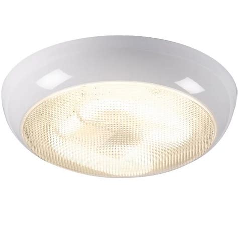Luminosa Bulkhead With Prismatic Diffuser And White Base Ip44 38w