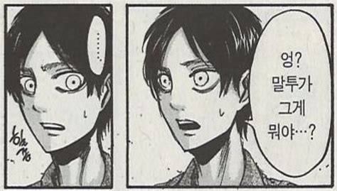 투디갤 스압 진격 애니에렌 원작에렌 비교 겸 와꾸감상