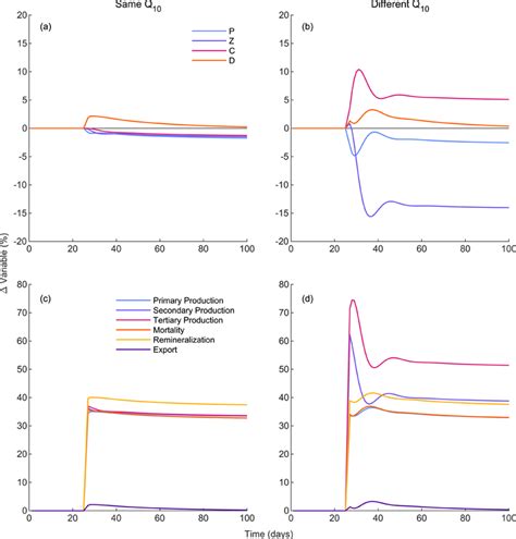 Time Series Of The Box Model Showing Transient Behavior In Model Download Scientific Diagram