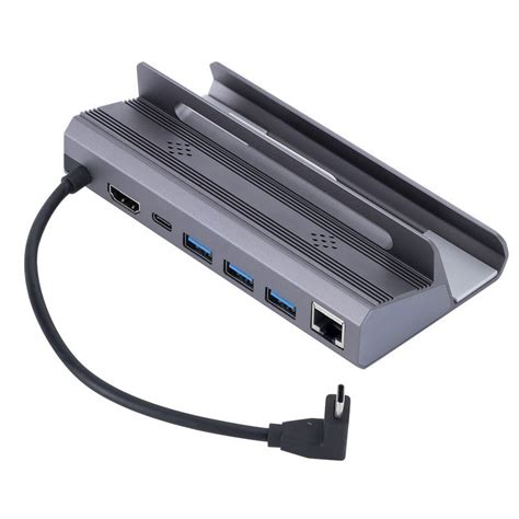 6 In 1 USB C Hub USB C Docking Station To COMPatible 4K60Hz RJ45 PD100W Dock USB 3 0 HUB