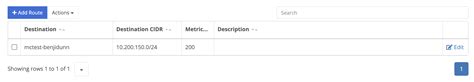 Agent Virtual Network Static Routes