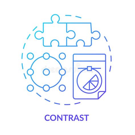 Contrast Blue Gradient Concept Icon Stock Vector Illustration Of