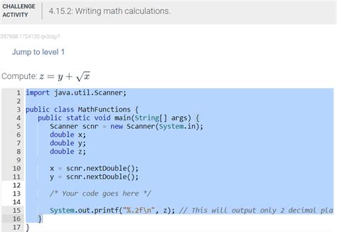 Solved Challenge Activity 4 15 2 Writing Math Calculations