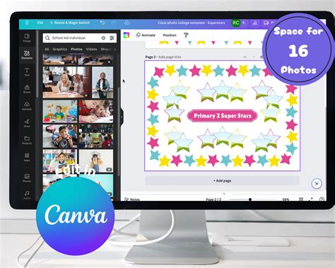 Class Composite Photo Collage Template Canva Photo Drag And Drop