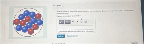 Solved Part AWrite The Symbol Of The Isotope Represented By Chegg Com