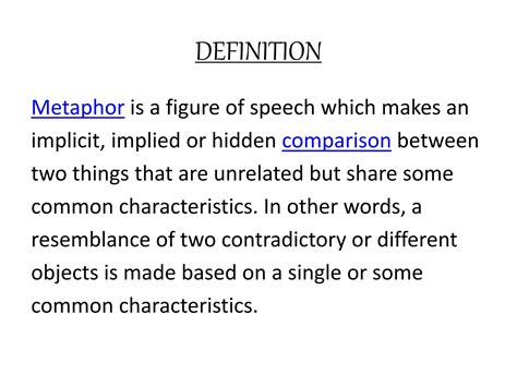 Figurative Language Metaphor Ppt
