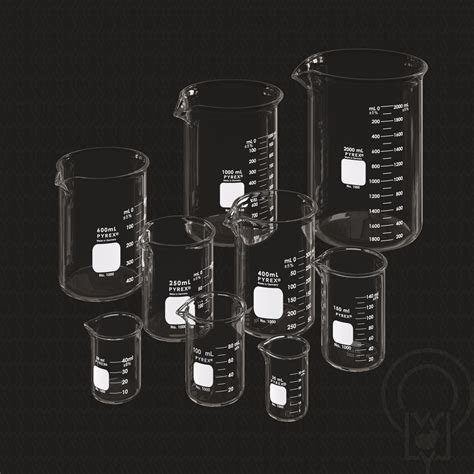 Pyrex Beakers Cgtrader