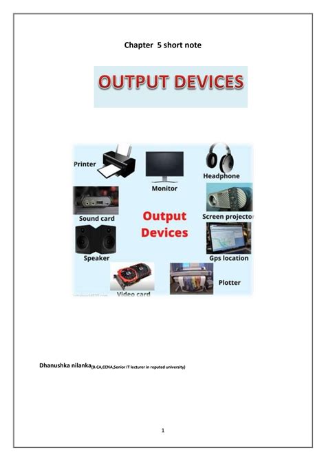 SOLUTION Output Device Short Note Book Studypool