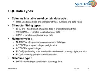 SQL Intro PPT