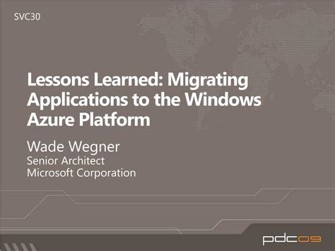 Ppt Lessons Learned Migrating Applications To The Windows Azure Platform Powerpoint