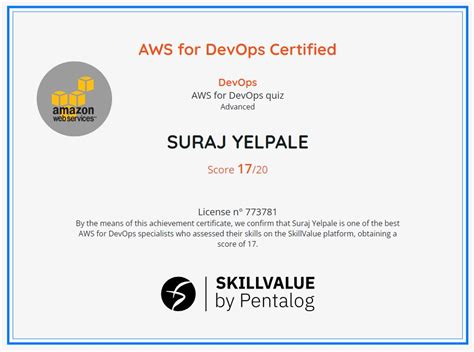 Suraj Yelpale On Linkedin Aws Devops Certification Skillvalue