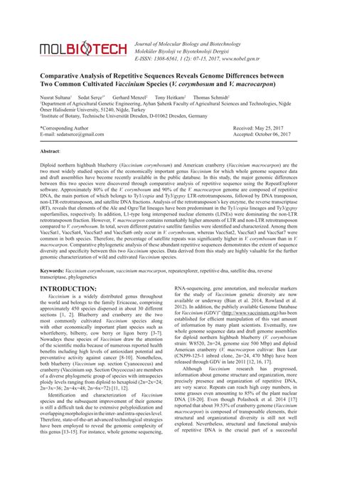 Pdf Comparative Analysis Of Repetitive Sequences Reveals Genome