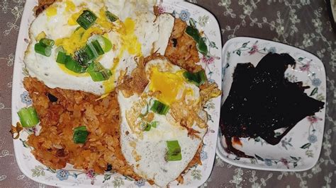 깻잎 And 계란후라이 김치양파볶음밥집밥 먹방asmr Youtube