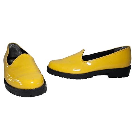 Vintage Andre Assous Collection Yellow Lug Sole Depop