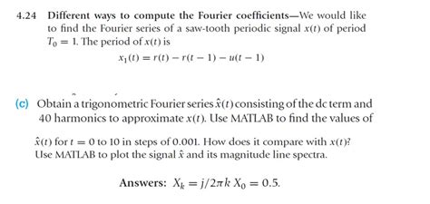 4 24 Different Ways To Compute The Fourier Chegg Com