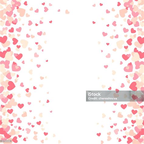 심장 색종이 함께 화려한 배경입니다 발렌타인 데이 인사말 카드 또는 결혼식 초대장 템플릿 파티 디자인 평면 스타일 벡터 일러스트 레이 션 만화 결혼식에 대한 스톡 벡터 아트