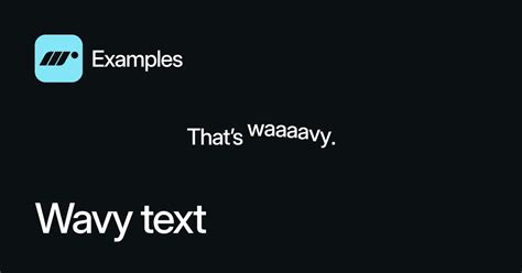 Wavy Text — Motion For Vue Example