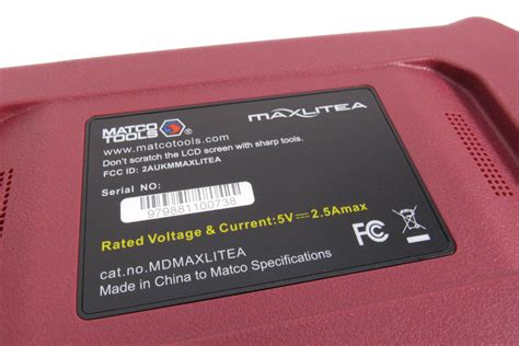Matco Tools MDMAXLITEA Automotive Diagnostic Scanner Tool