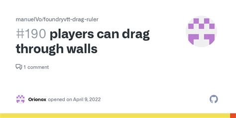 Players Can Drag Through Walls · Issue 190 · Manuelvofoundryvtt Drag