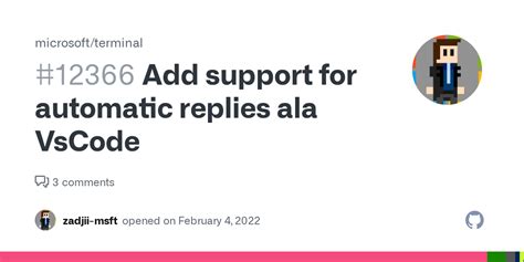 add support for automatic replies ala vscode · issue 12366 · microsoft terminal · github