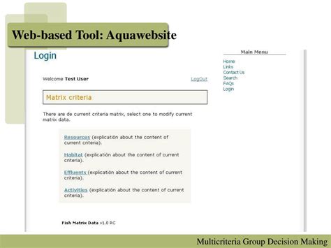Ppt Multi Criteria Group Decision Making Methods And Integrated Web Based Decision Support