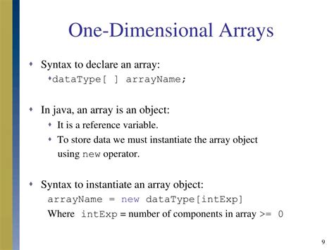 Ppt Chapter 9 Arrays Powerpoint Presentation Free Download Id7046481