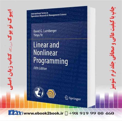 Linear And Nonlinear Programming 5th Edition فروشگاه کتاب ایبوک تو بوک