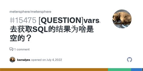 Question Varsgetobject去获取sql的结果为啥是空的？ · Issue 15475 · Metersphere