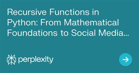 Recursive Functions In Python From Mathematical Foundations To Social Menako Djaodo