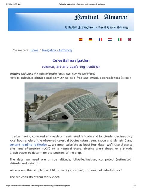 Celestial Navigation Guide Pdf Navigation Azimuth