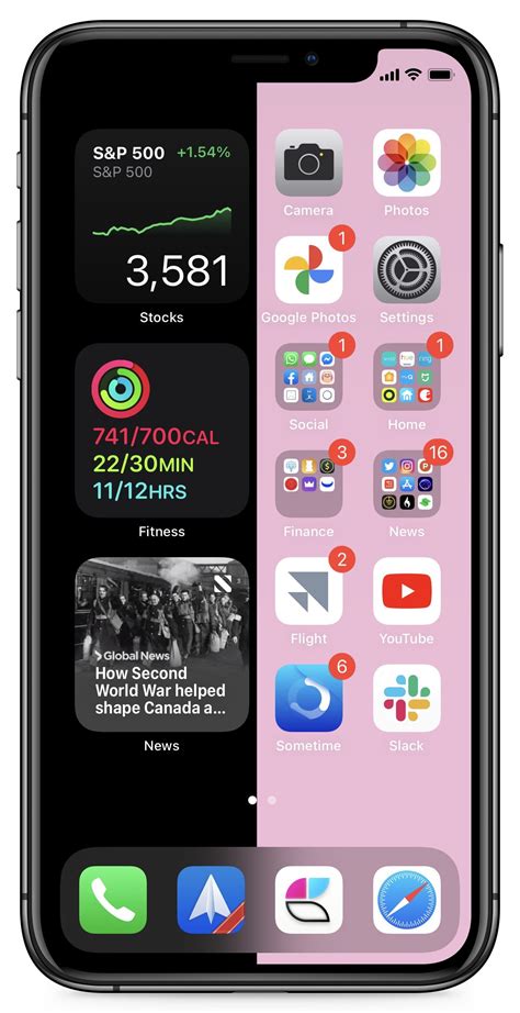 Loving My Split Screen Wallpaper With Ios 14 Widgets Iossetups
