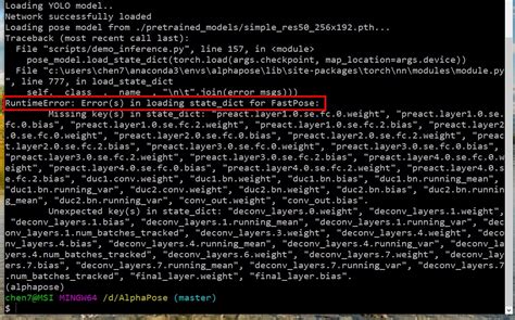 Runtimeerror In Loading Statedict For Fastpose · Issue 504 · Mvig Sjtualphapose · Github