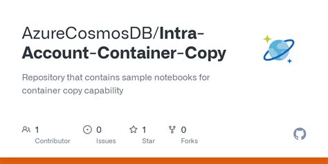 Github Azurecosmosdbintra Account Container Copy Repository That Contains Sample Notebooks