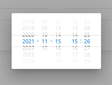 Wheel Style Date And Time Picker Component Drumroll Vue Script