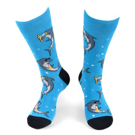 Men S Vacation Shark Novelty Socks Outdoor Fun Ocean Beach Cruise Vacation T For Dad Sharks