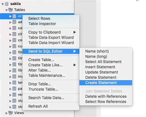 How To View The Table Structure In Workbench In Mysql Database Without