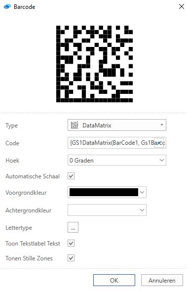 GS1 Data Matrix ReflexSystems Documentatie