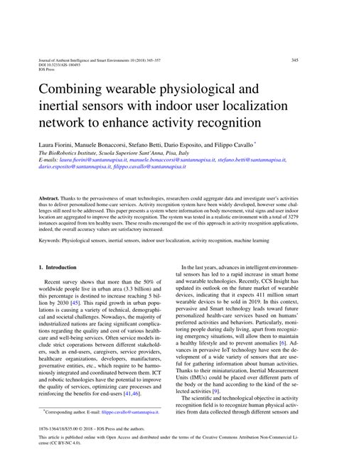 Pdf Combining Wearable Physiological And Inertial Sensors With Indoor