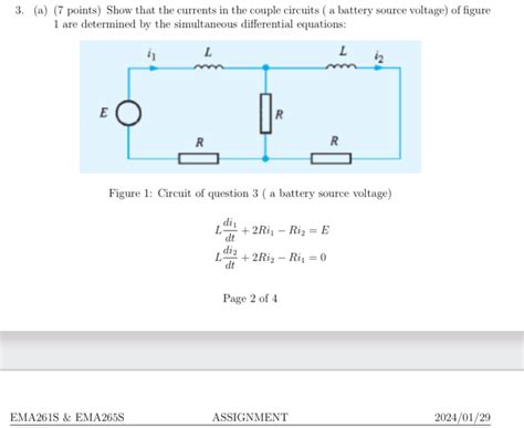 Solved A Points Show That The Currents In The Couple Chegg Com