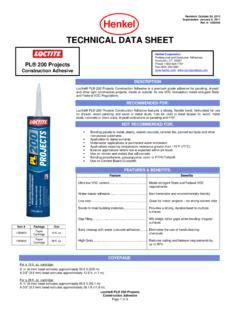 TECHNICAL DATA SHEET Loctite Products Technical Data Sheet Loctite Products Pdf PDF PRO