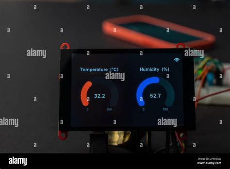 Temperature Data And Relative Humidity Through The LCD Screen Connected To The Microcontroller